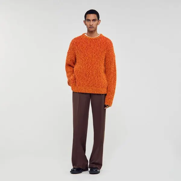 Sandro Fine Knit Oversized Sweater