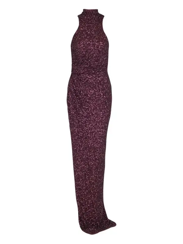 Balmain High-neck Sequin Dress - Multicolor