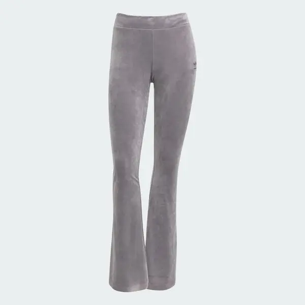 Adidas Essentials Velvet Flared Legging - Grey Strata