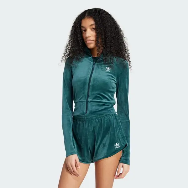 Adidas Essentials Velvet Fitted Track Top