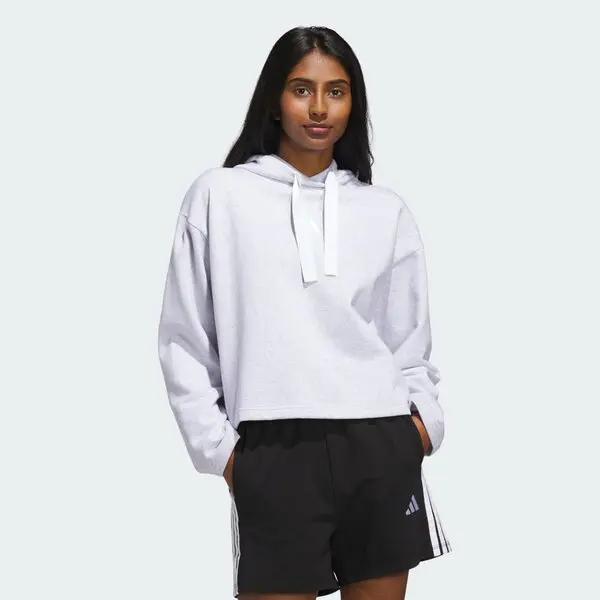 Adidas Fleece 3-stripe Hoodie - Light Grey Heather