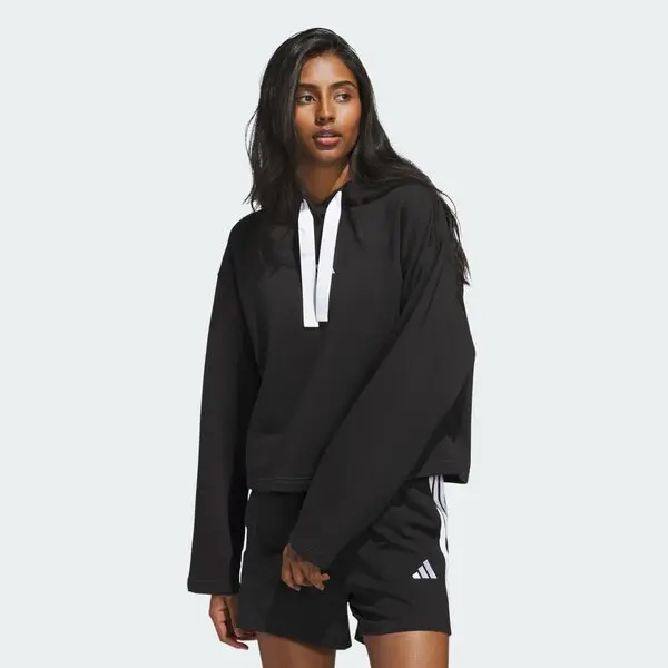 Adidas Fleece 3-stripe Hoodie - Black