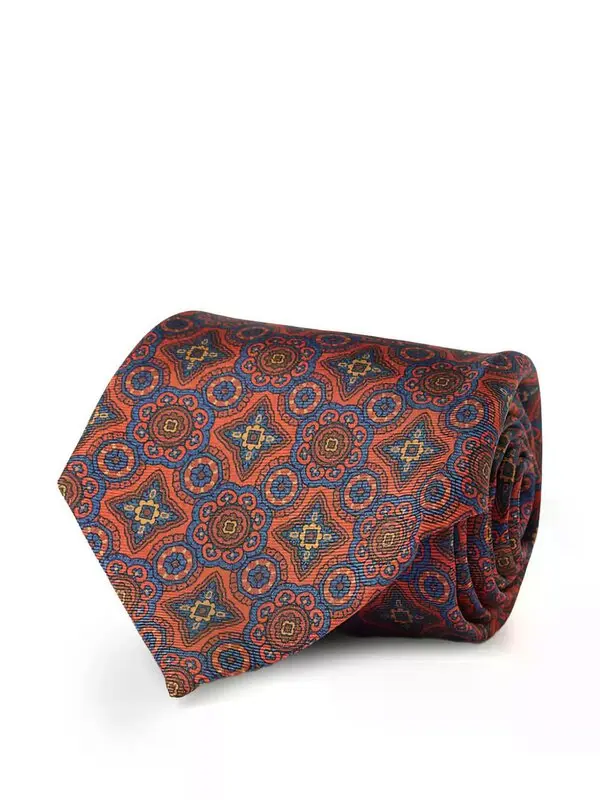 ASCOT Patterned Necktie - Orange