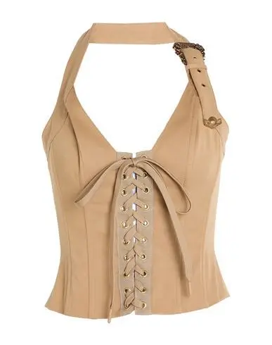 Versace Top In Cotton, Elastane, And Polyamide