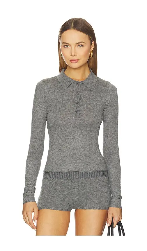 SNDYS Veda Long Sleeve Top In Grey