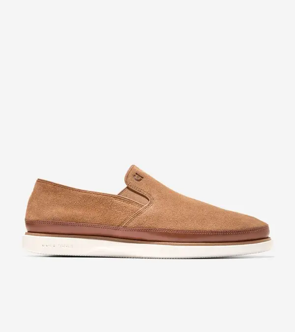 Cole Haan Grandprø Strawspoint Twin Gore Loafers - Golden Toffee-dark Sequoia