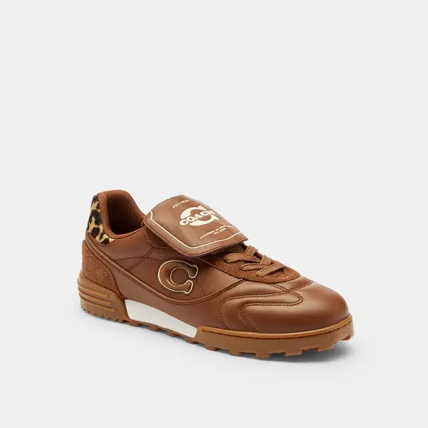 Coach Match Sneaker With Leopard Print