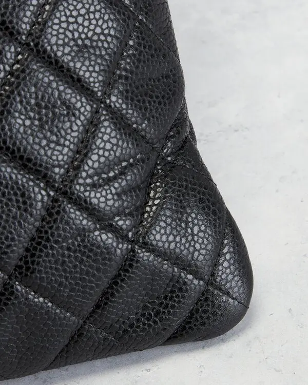 FWRD RENEW Chanel Caviar Large O Case Clutch