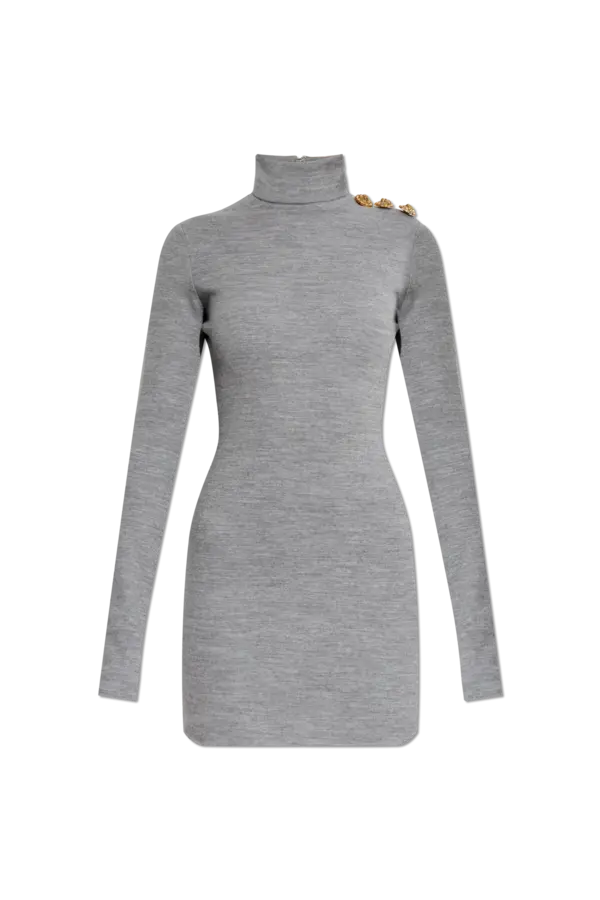Balmain Dress With Stand-up Collar