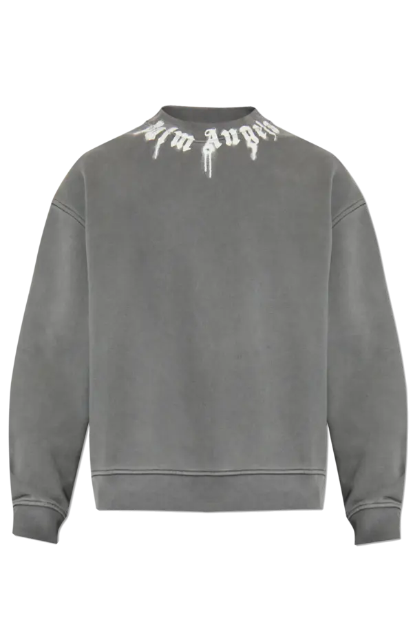 Palm Angels Logo Print Sweatshirt - Grey