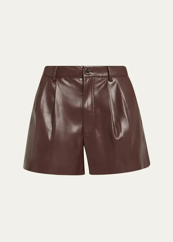 Alice + Olivia Conry Vegan Leather Trouser Shorts