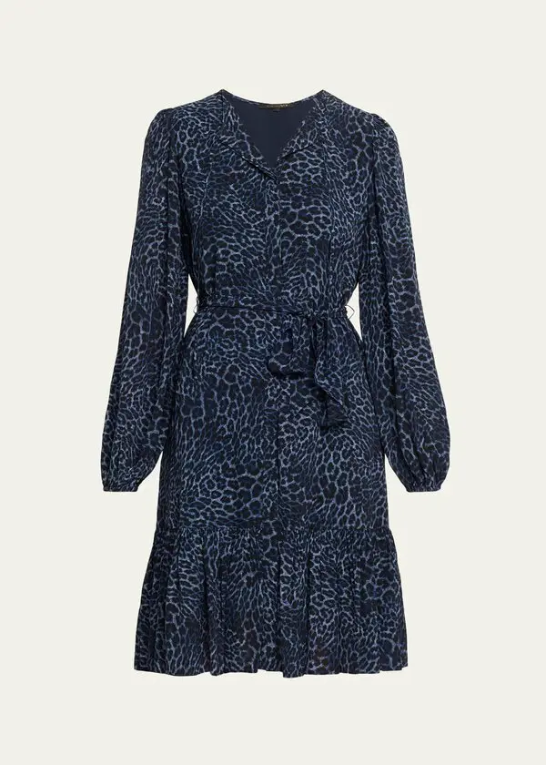 Kobi Halperin Cheryl Leopard-print Viscose Midi Dress