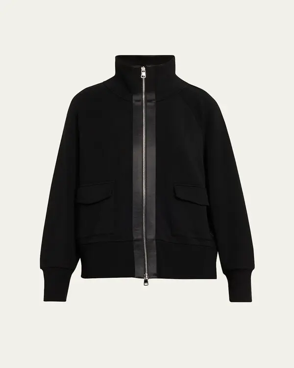Varley Roxbury Zip-front Sweatshirt - Black