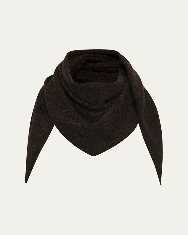 THE ROW Leomine Triangular Cashmere Scarf - Brown