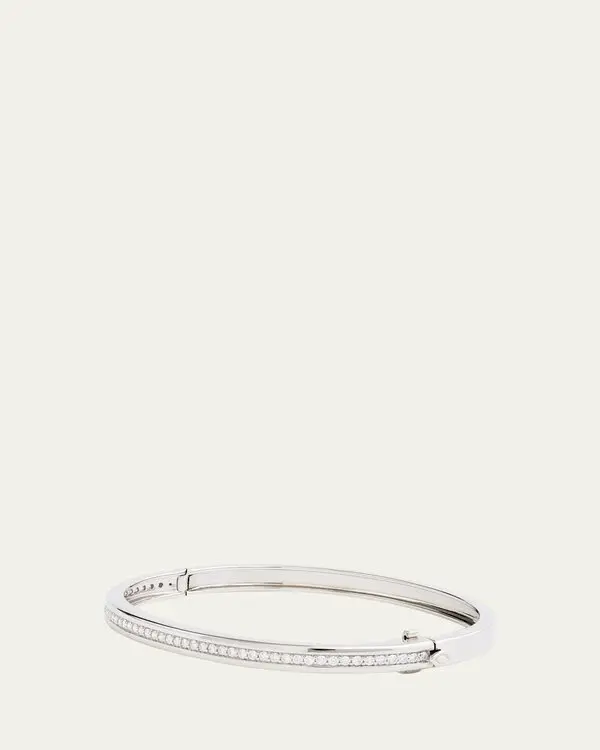 Jamie Wolf 18k White Gold Diamond Hinged Bangle