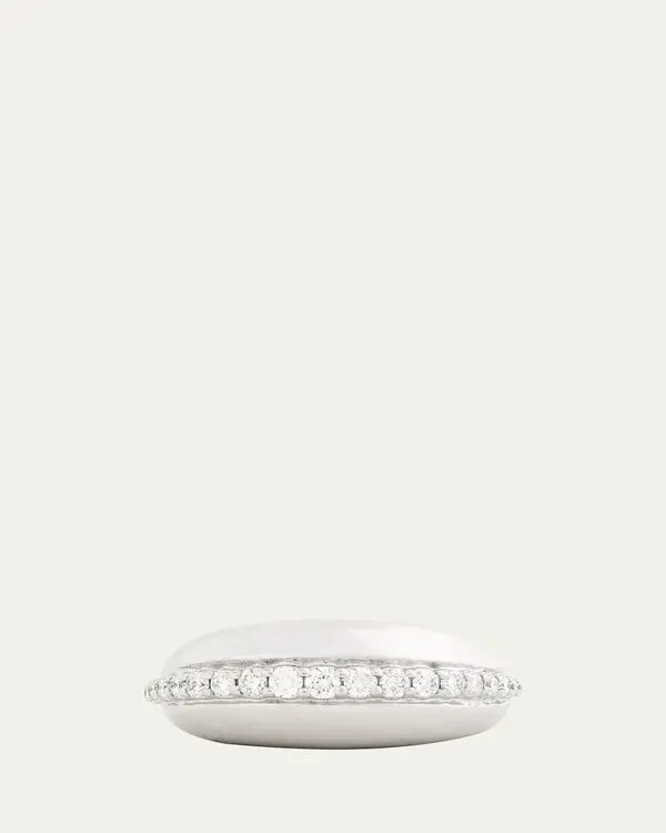 Jamie Wolf 18k White Gold Domed Diamond Ring