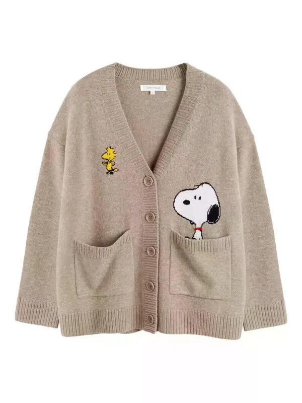 Chinti & Parker Snoopy Peek Cardigan