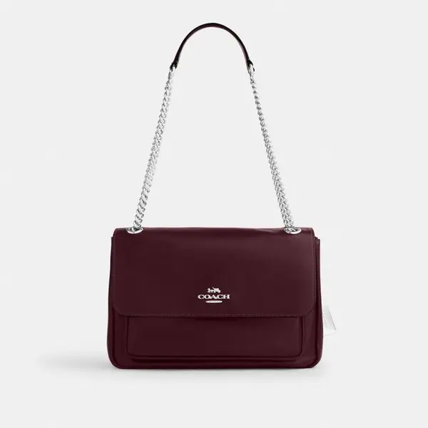 COACH® Elodie Crossbody Bag - Crinkle Leather/sv/dark Wine