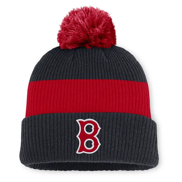 Nike Boston Red Sox Cooperstown Peak Mlb Cuffed Pom Beanie