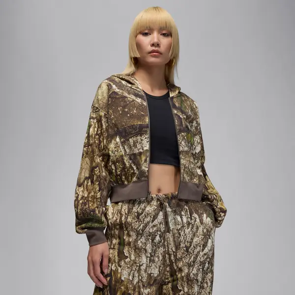 JORDAN Brooklyn Fleece Realtree Mod Crop Full-zip Hoodie