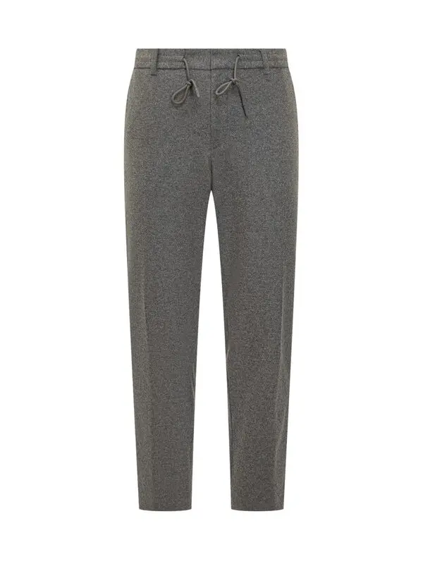 Hugo Boss Gray Pants With Drawstring And Zip Closure