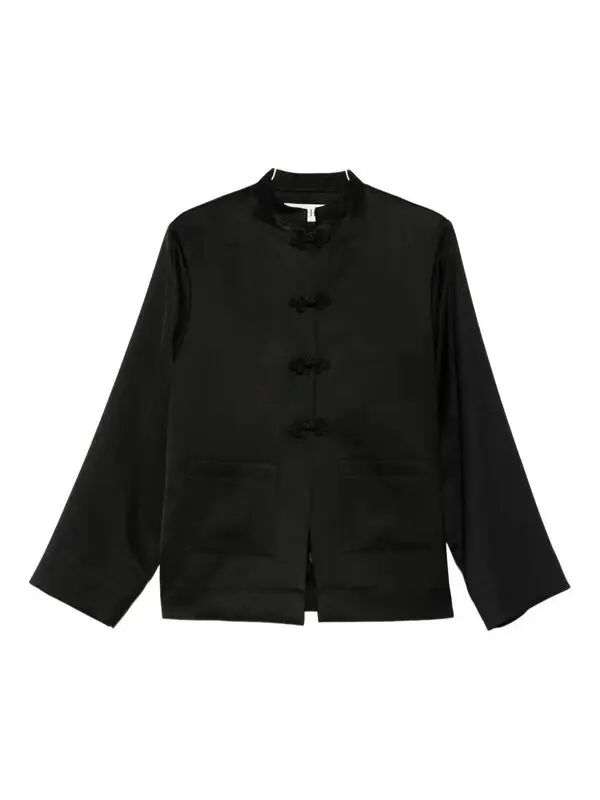 RÓHE Mandarin-collar Satin Jacket