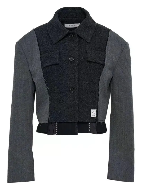 RE CODE Paneled Cropped Jacket