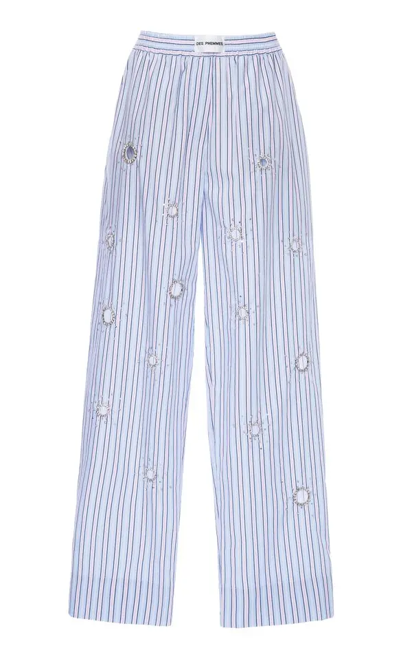 DES_PHEMMES Mirror-embellished Pajama Pants
