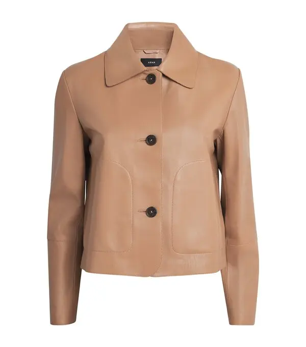 ARMA Emy Leather Jacket - Brown