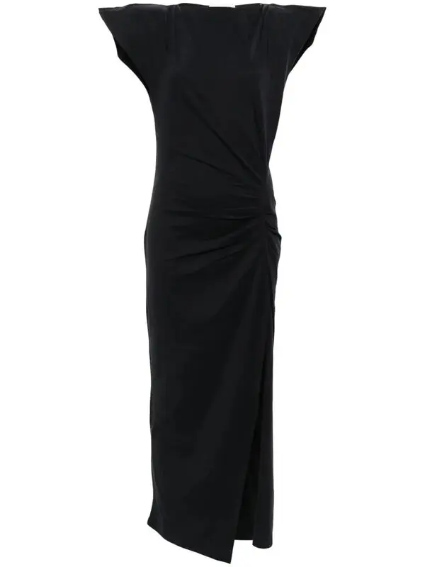 Isabel Marant Nadela Pleated Midi Dress - Black