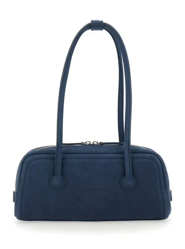 MARGESHERWOOD Boston' Shoulder Bag With Embossed Logo Lettering On The Front In Leather