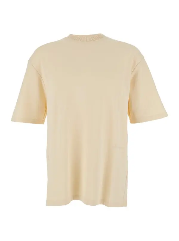 Jacquemus Le T-shirt Fino' T-shirt With Logo Lettering On The Front In Cotton