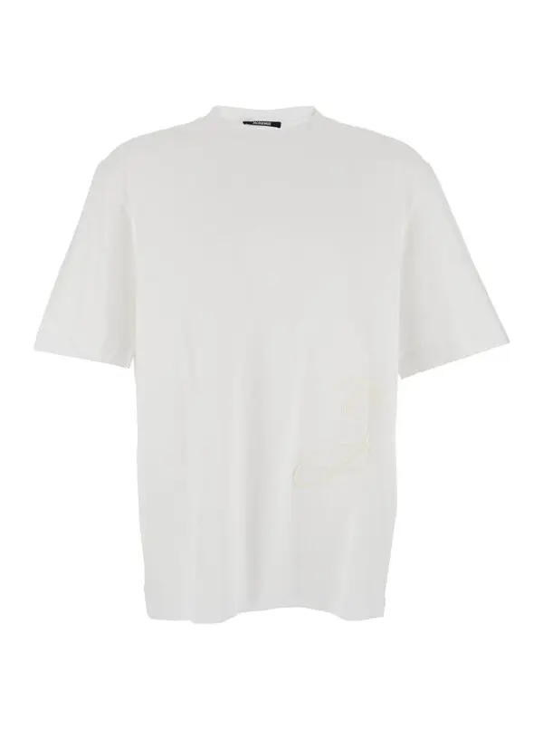 Jacquemus Le T-shirt Club' T-shirt With Logo J On The Front In Cotton