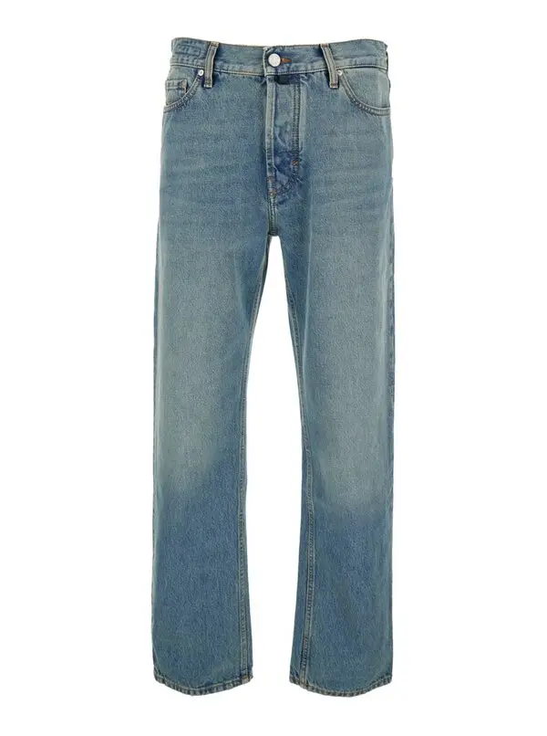 Jacob Cohen Sean' Light- Five-pocket Jeans With Logo Patch On The Back In Denim