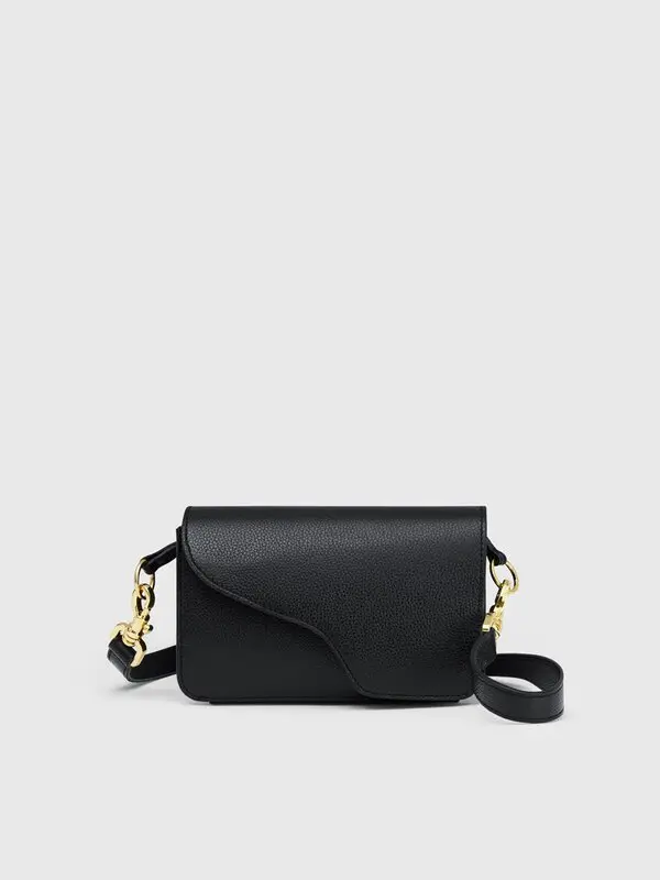 ATP ATELIER Corsina Grained Leather Shoulder Bag - Black