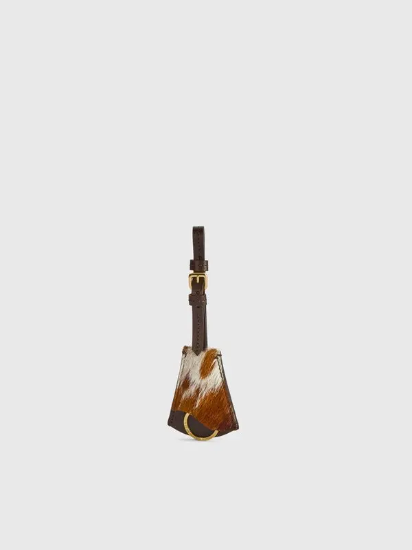 ATP ATELIER Monte Unique/walnut Cow Print/leather Key Chain