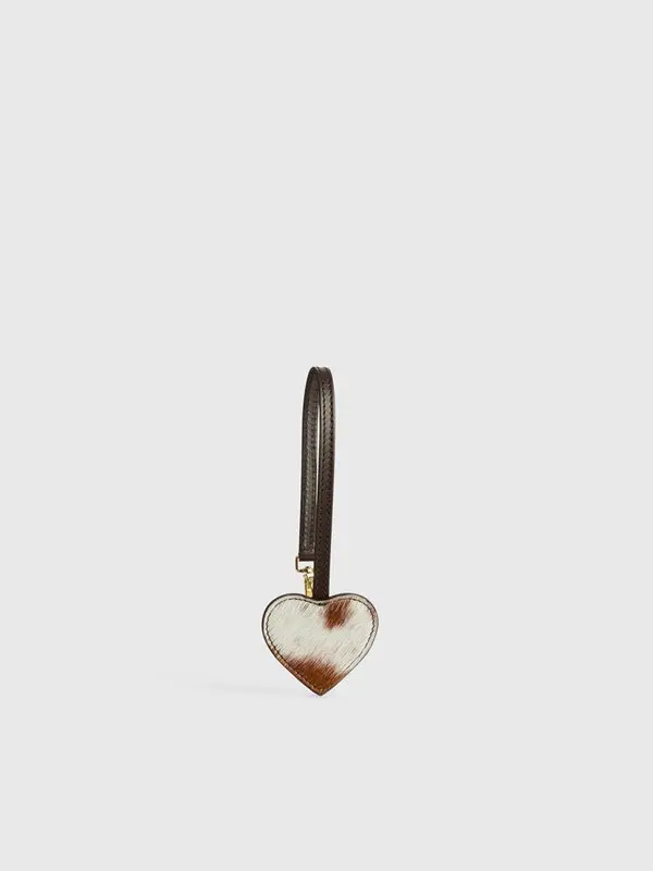 ATP ATELIER Venosta Unique/walnut Cow Print/leather Key Chain