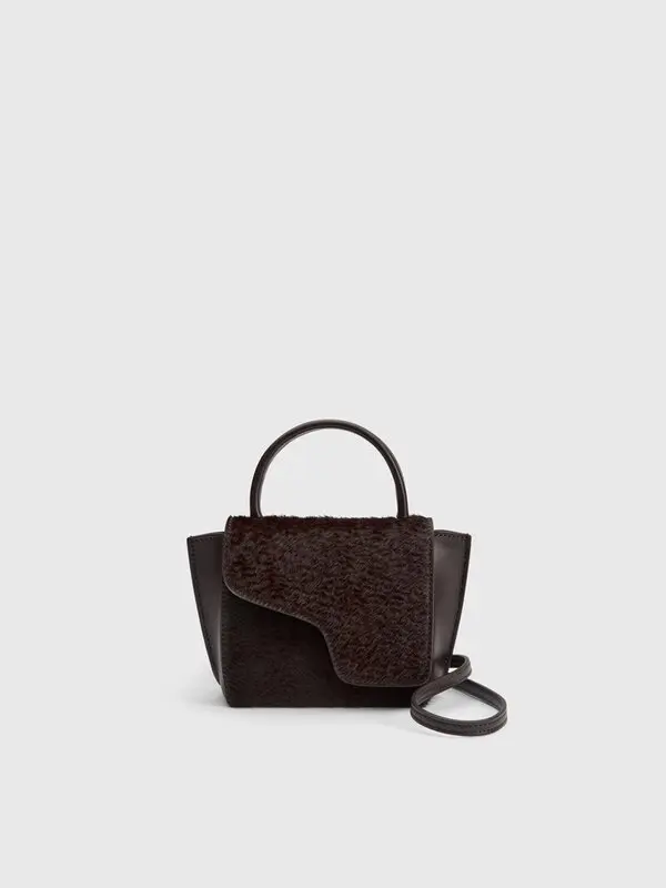 ATP ATELIER Montalcino Embossed Pony And Leather Mini Handbag