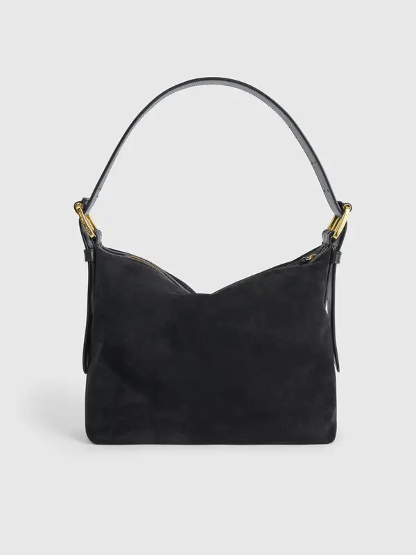ATP ATELIER Bassanina Suede And Leather Mini Tote Bag - Black