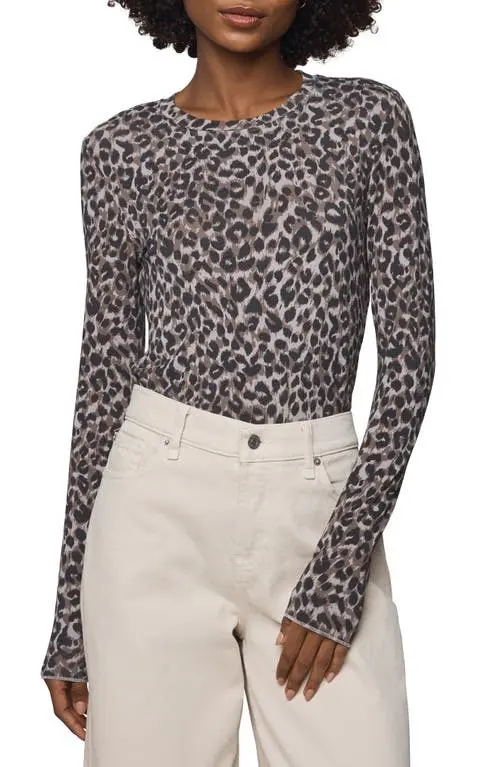 Splendid Long Sleeve T-shirt - Leopard Print