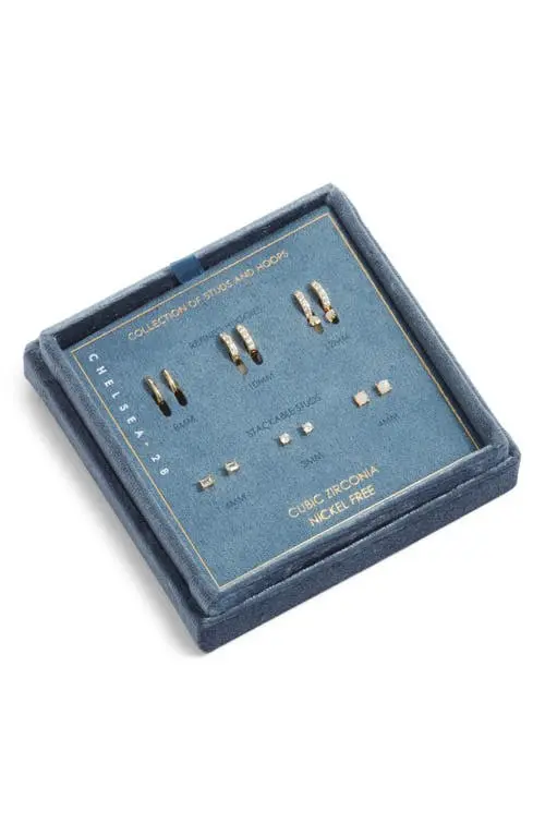 Chelsea28 Stud And Hoop Earrings Set