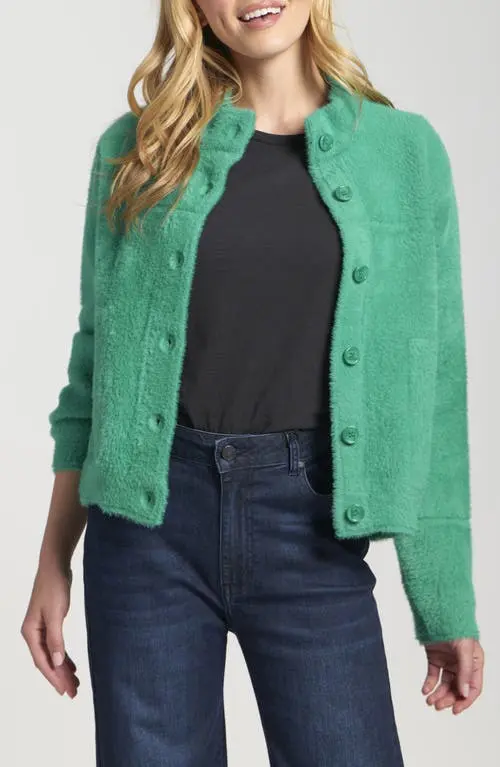 APNY Fuzzy Crop Cardigan