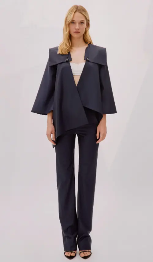 LABECA LONDON Wool Double Breasted Trenchcoat
