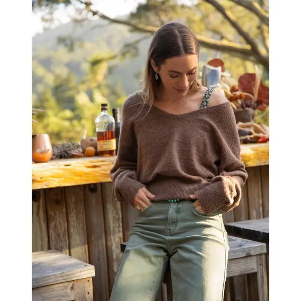Carve Designs Ruth Reversible Fuzzy Sweater