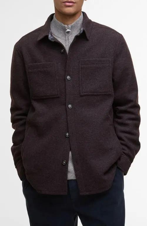 Barbour Marlow Heather Overshirt - Dark Oak