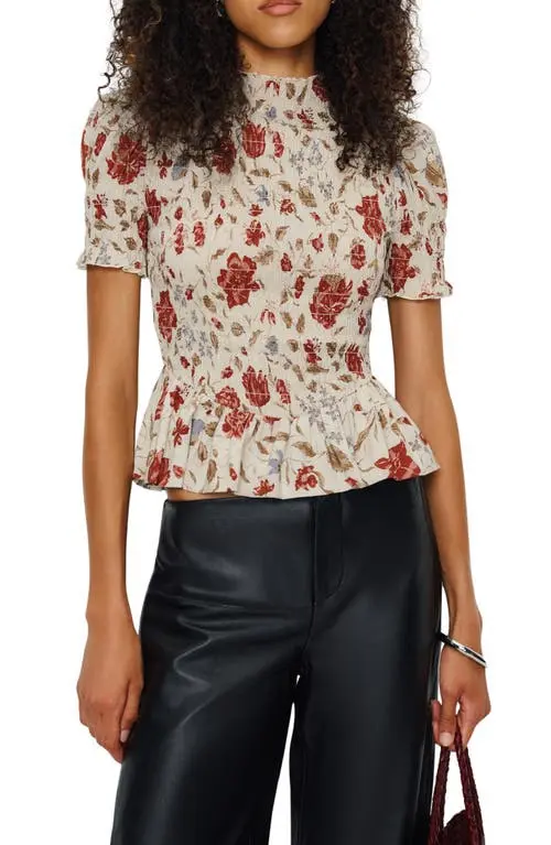 REFORMATION Aggie Floral Print Shirt