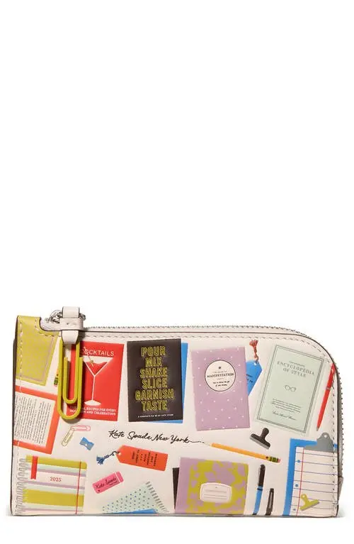 Kate Spade New York Page Turner Bestsellers Print Leather Wallet