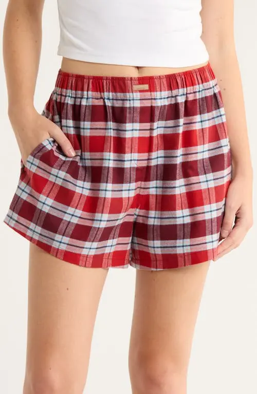 Lunya Brushed Flannel Pajama Shorts