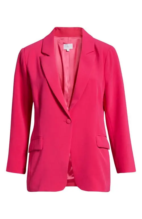 SUGARLIPS Chelsea One-button Blazer - Fuchsia