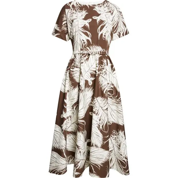Oscar De La Renta All Over Feathers Dress